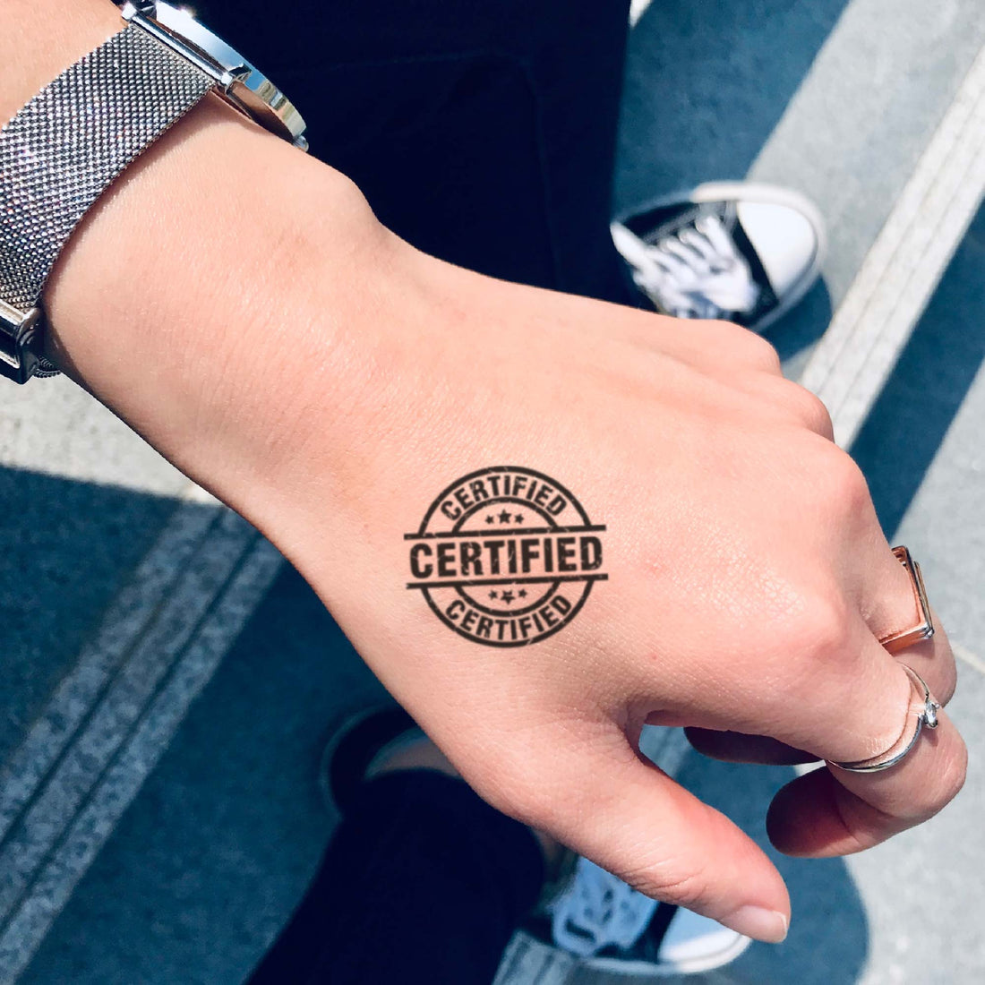 Certified Temporary Tattoo Sticker - OhMyTat