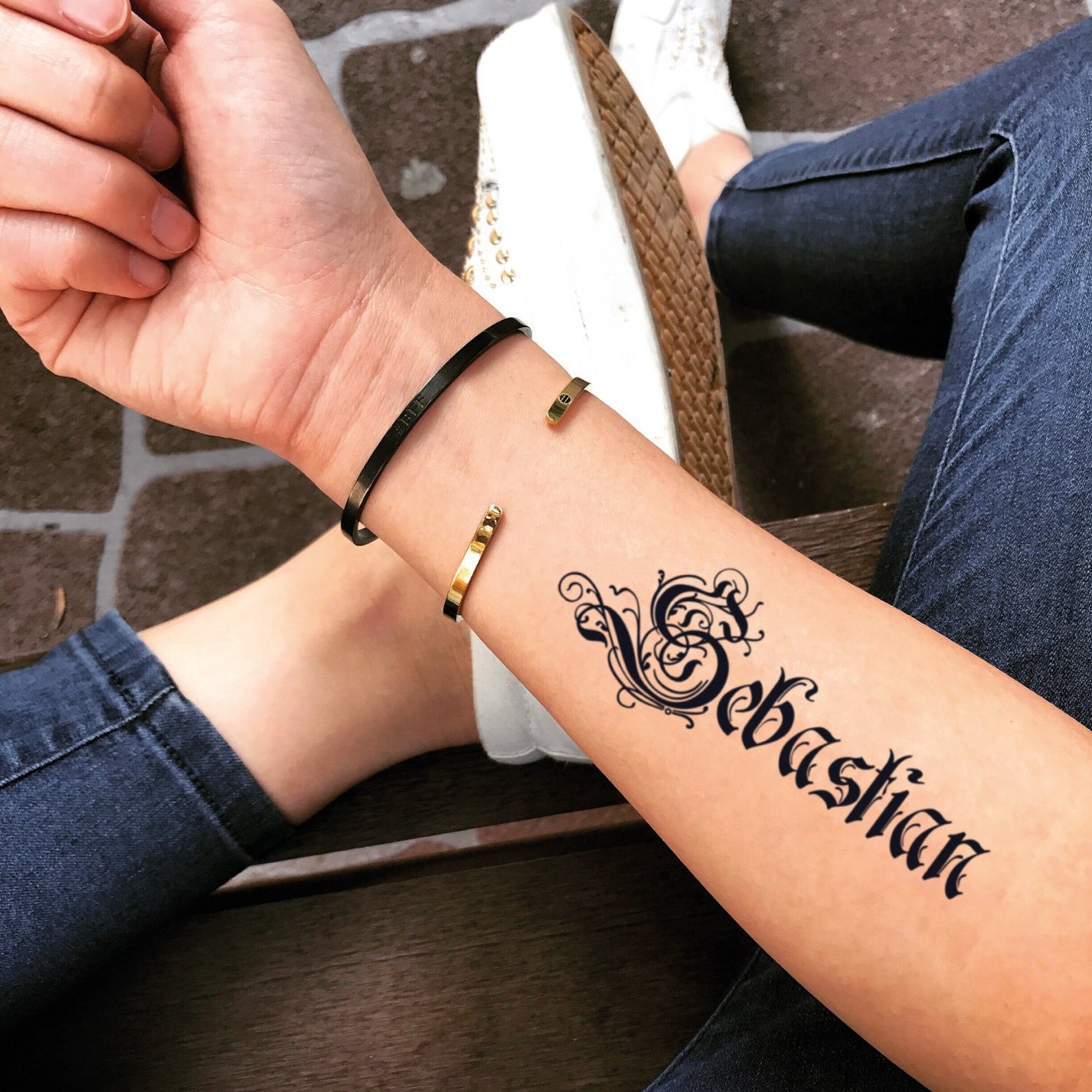 Sebastian Temporary Tattoo Sticker - OhMyTat