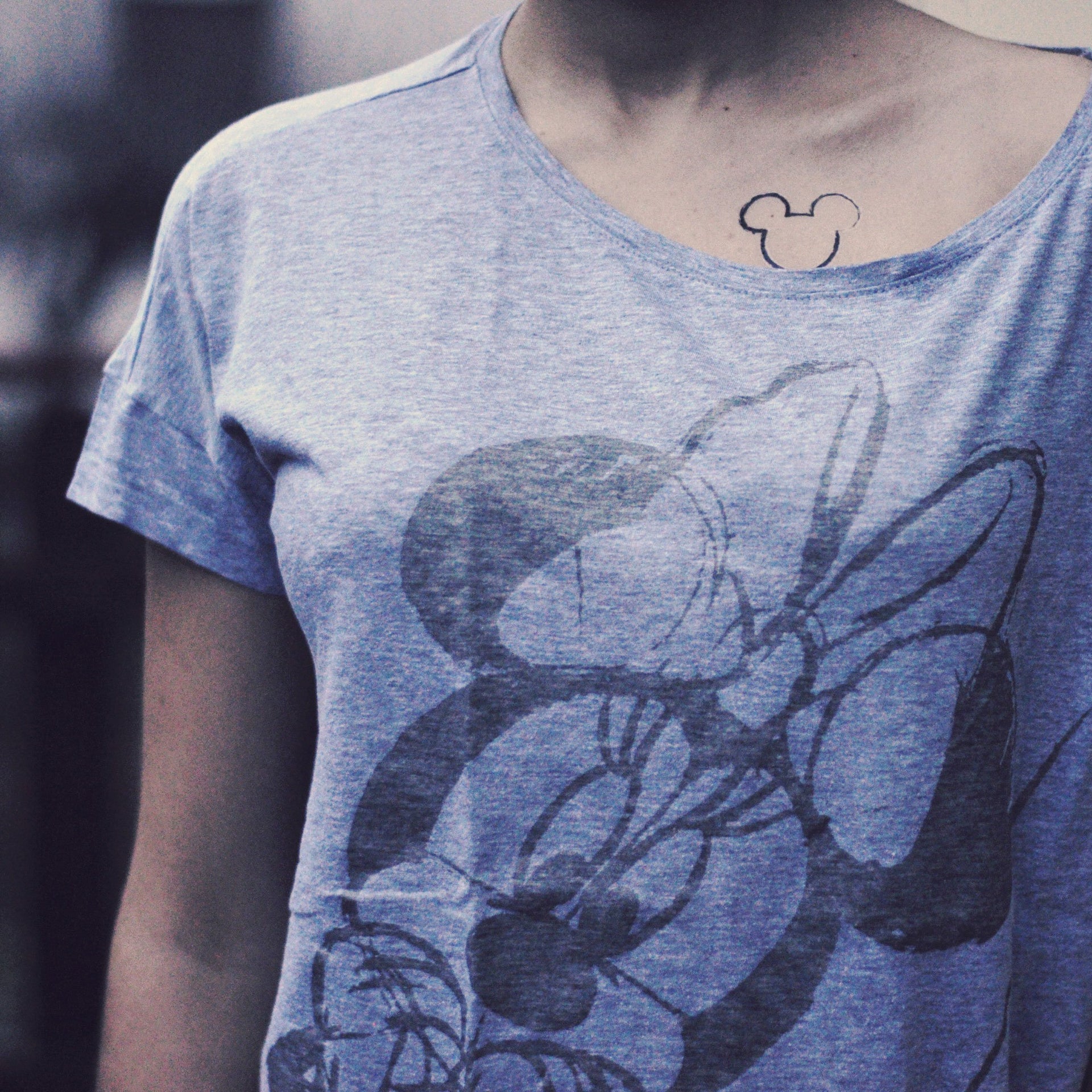 Mickey Mouse Outline Tattoos
